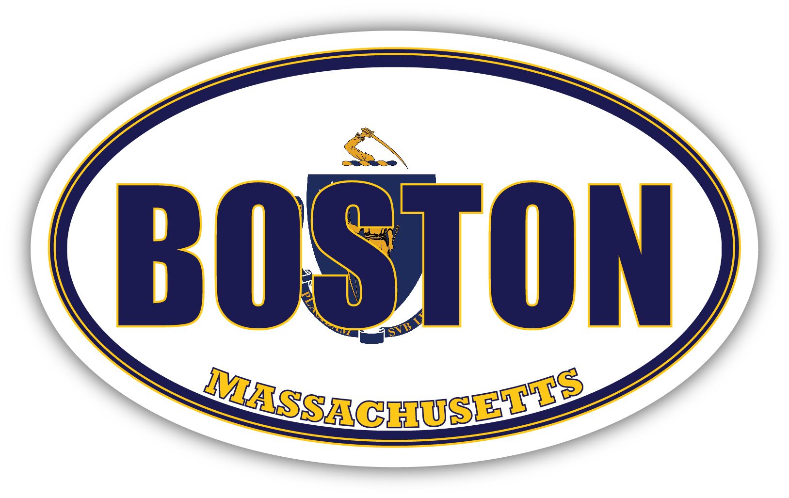 Boston City Massachusetts State Flag | MA Flag Suffolk County Oval ...