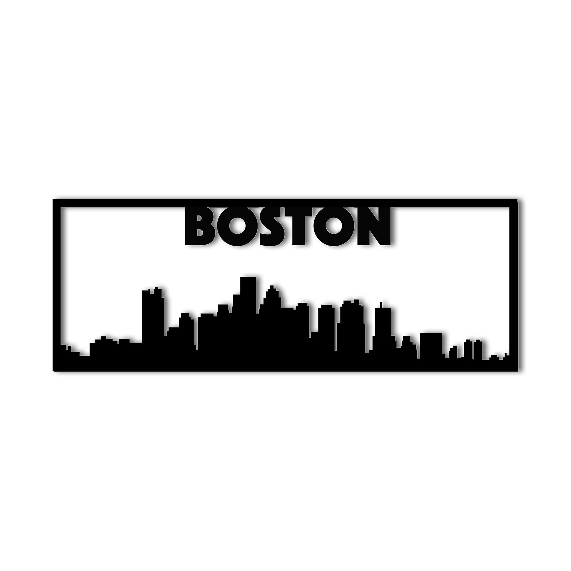 Boston City Skyline Landscape - Beautiful Solid Steel Home Decor ...