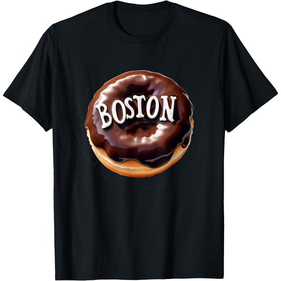 Boston Cream Donut with Text T-Shirt, Unisex T-Shirt - Walmart.com