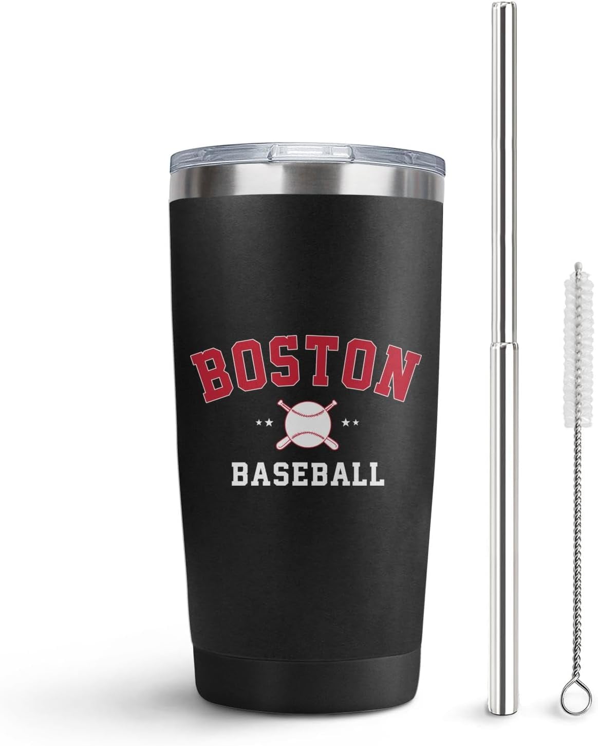 Boston Cup with Lids and Straws Insulated Stainless Steel Tumbler ...