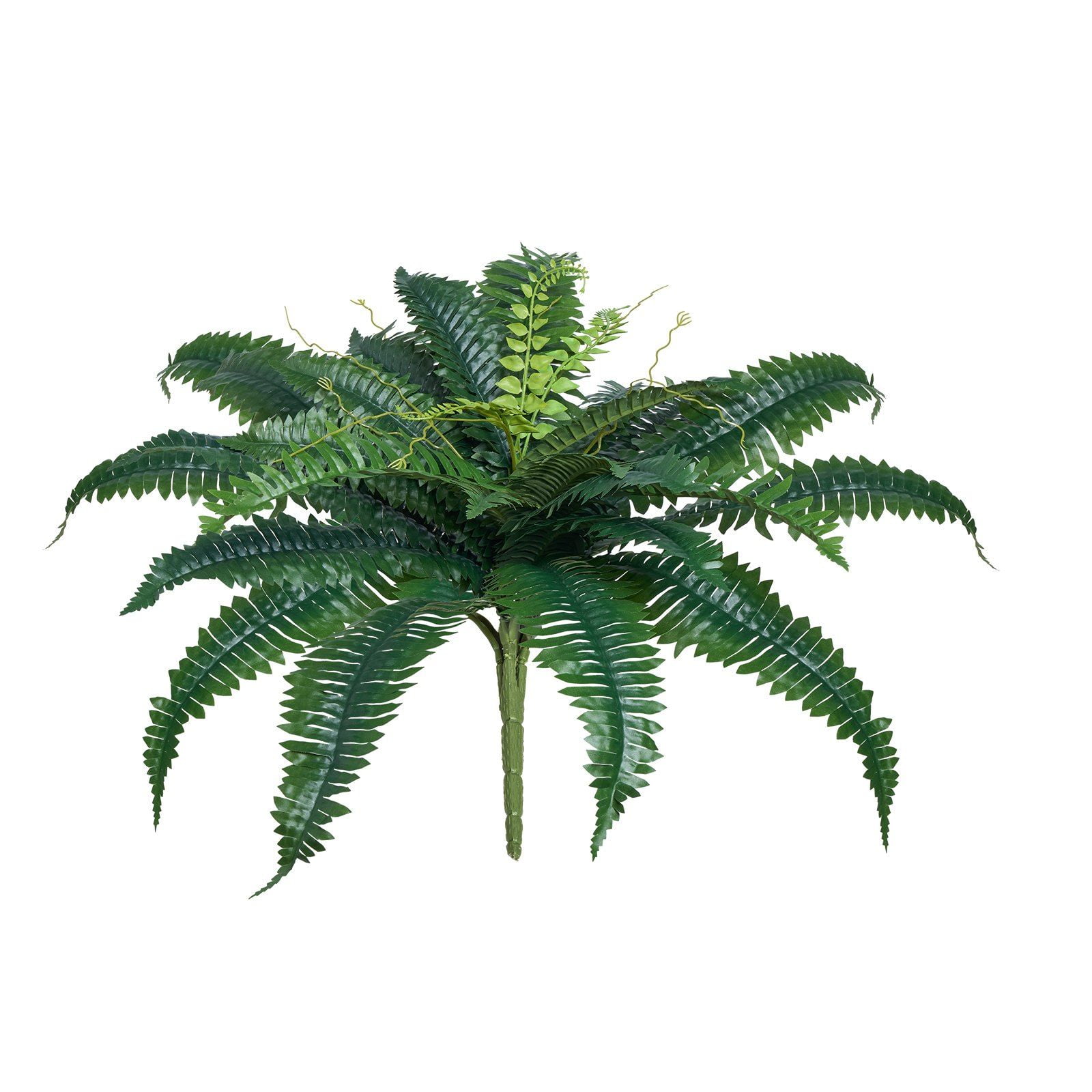 Boston Fern Artificial Plants Indoor, 2 Pack Plastic Ferns with 30 ...