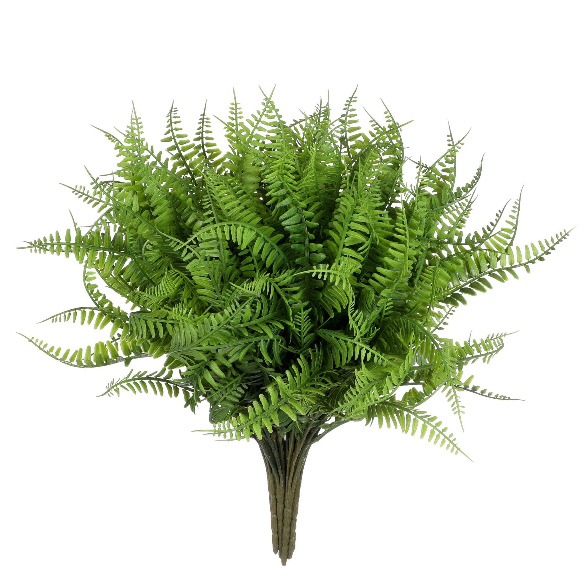 Boston Ferns Artificial Greenery Faux Plants Real-Touch Bush Plastic ...