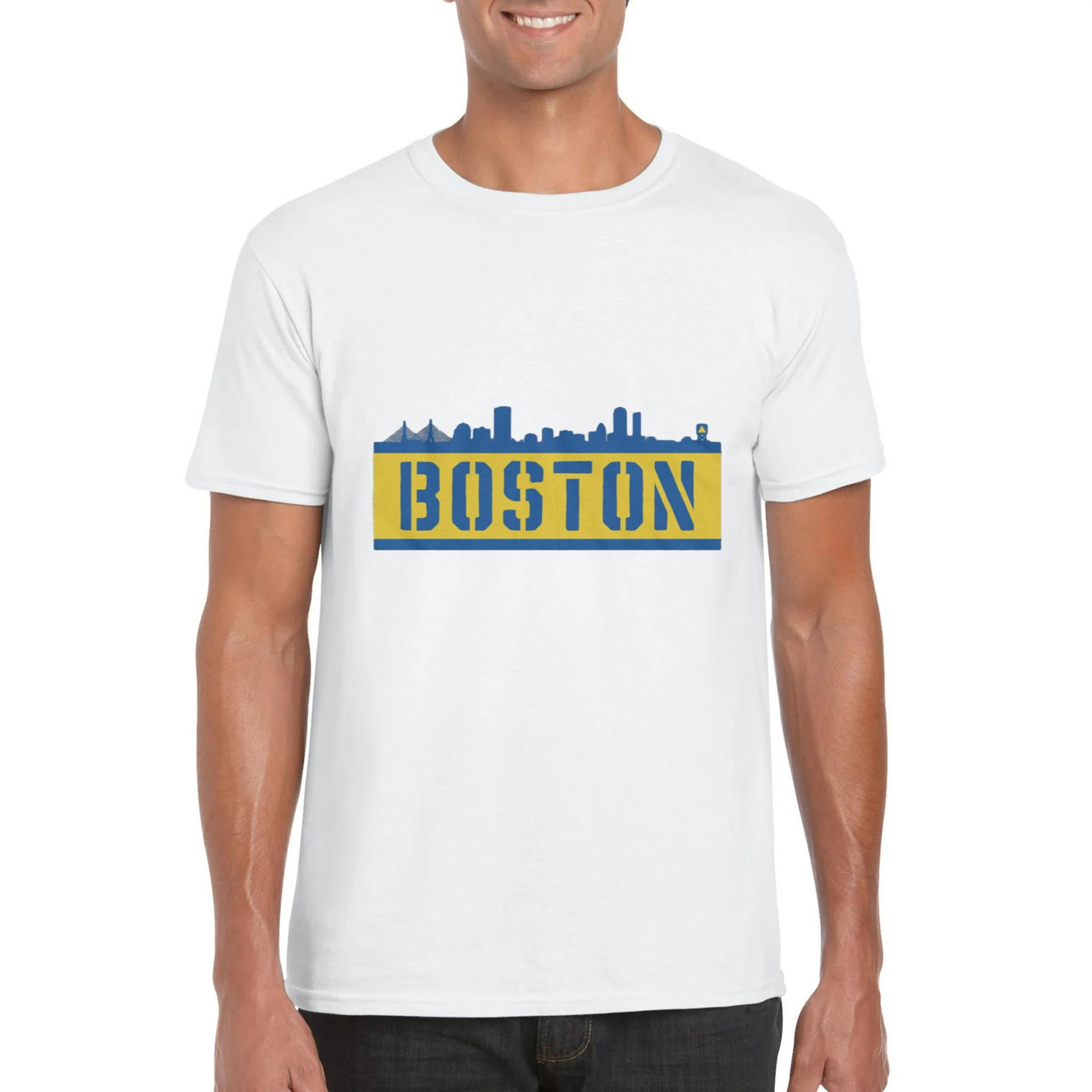 Boston Finish Line Marathon Runner Achievement City Race Graphic T ...
