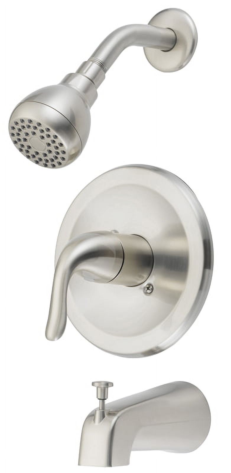 Boston Harbor 1758036 Single Handle Tub & Shower Faucet, Nickel ...