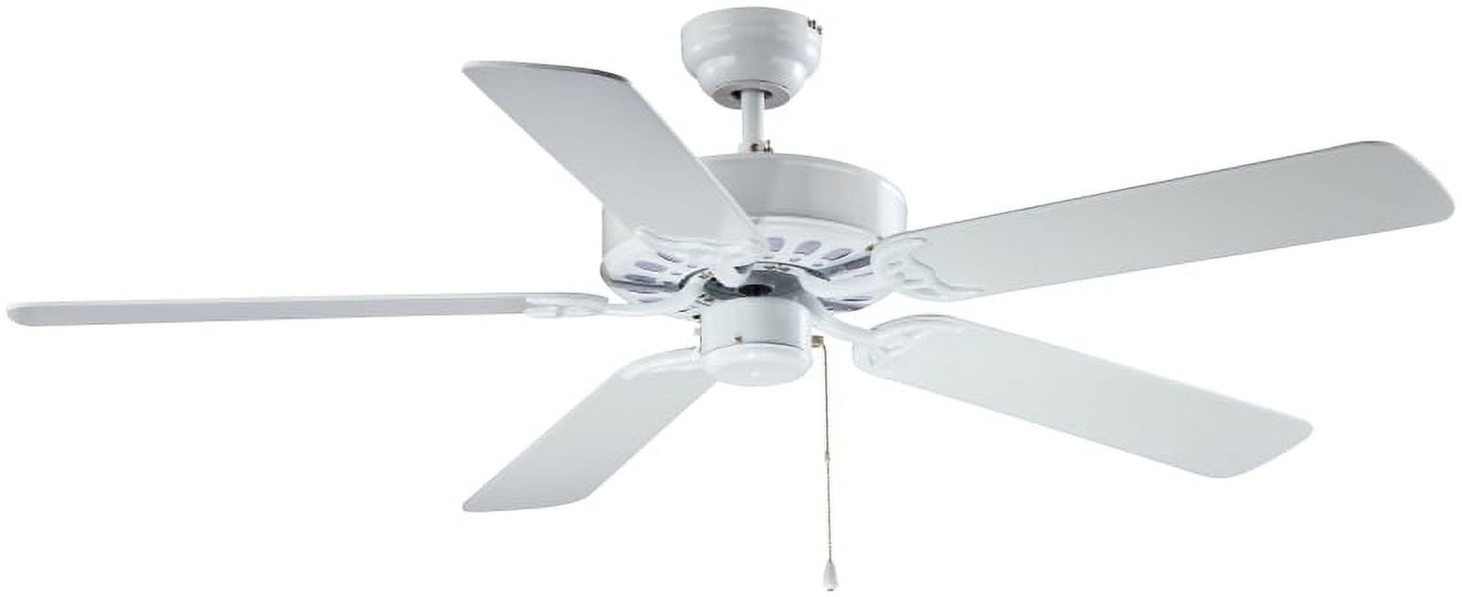 Boston Harbor 52-Inch White Ceiling Fan, 3 Speeds, Reversible Motor ...