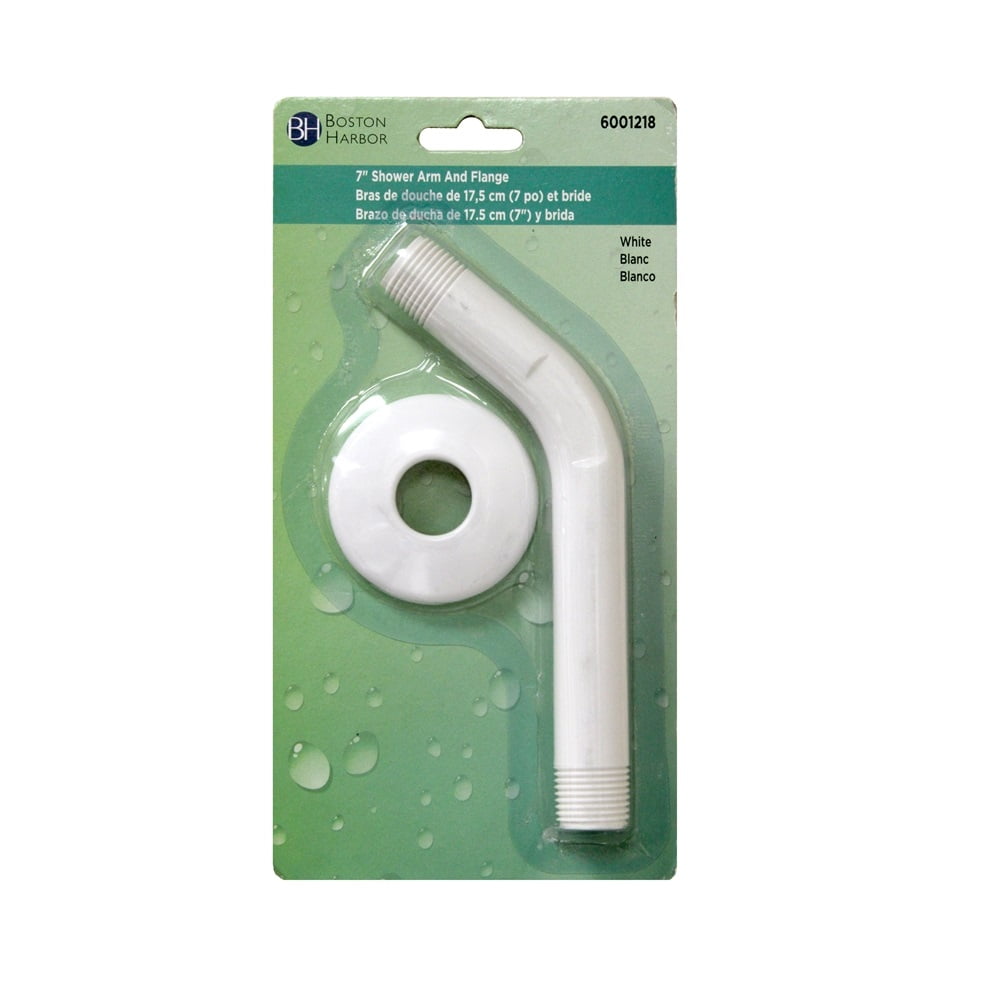 Boston Harbor B1140WH Shower Arm with Flange, 1/2-14 NPT in Connection ...