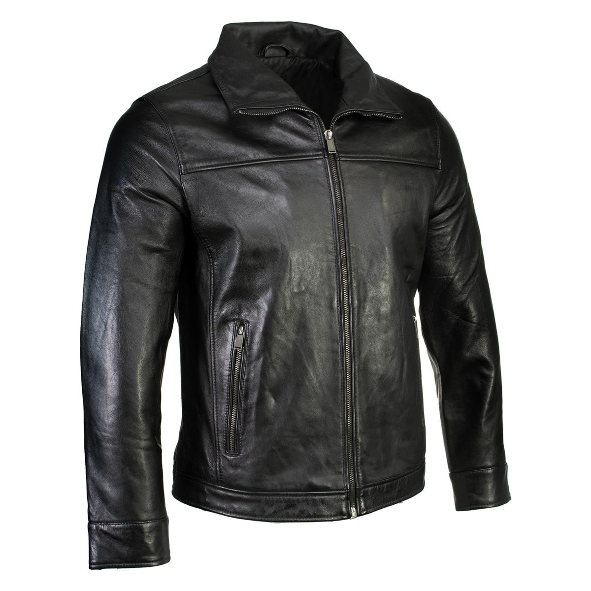 Boston Harbour 2.0 Men's Black New Zealand Lamb Leather Fashion Car Coat Jacket SFM1898 2X-Large ...