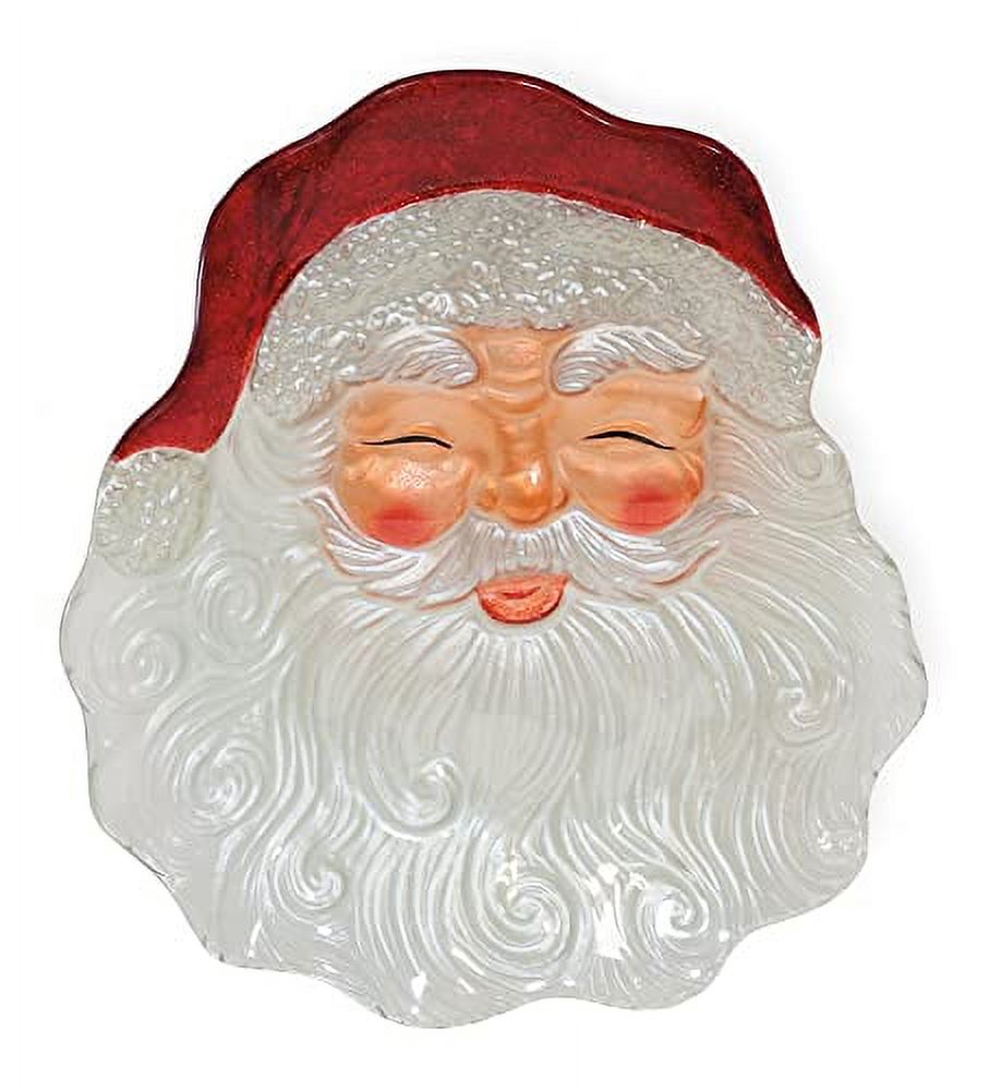 Boston International - Glass Plate - Santa Face - Walmart.com