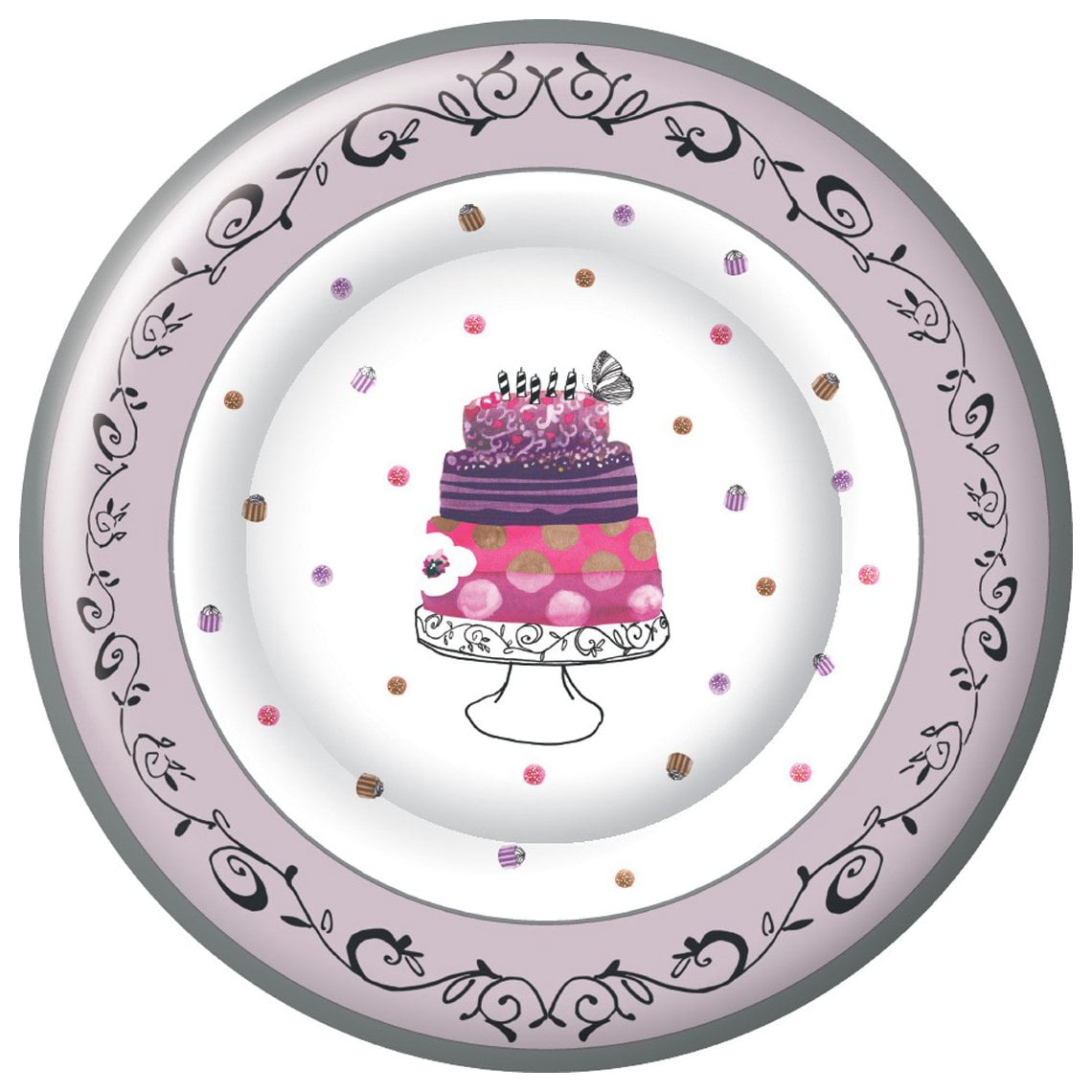 Boston International Ideal Home Range 8 Count Paper Dinner Plates, 10 ...