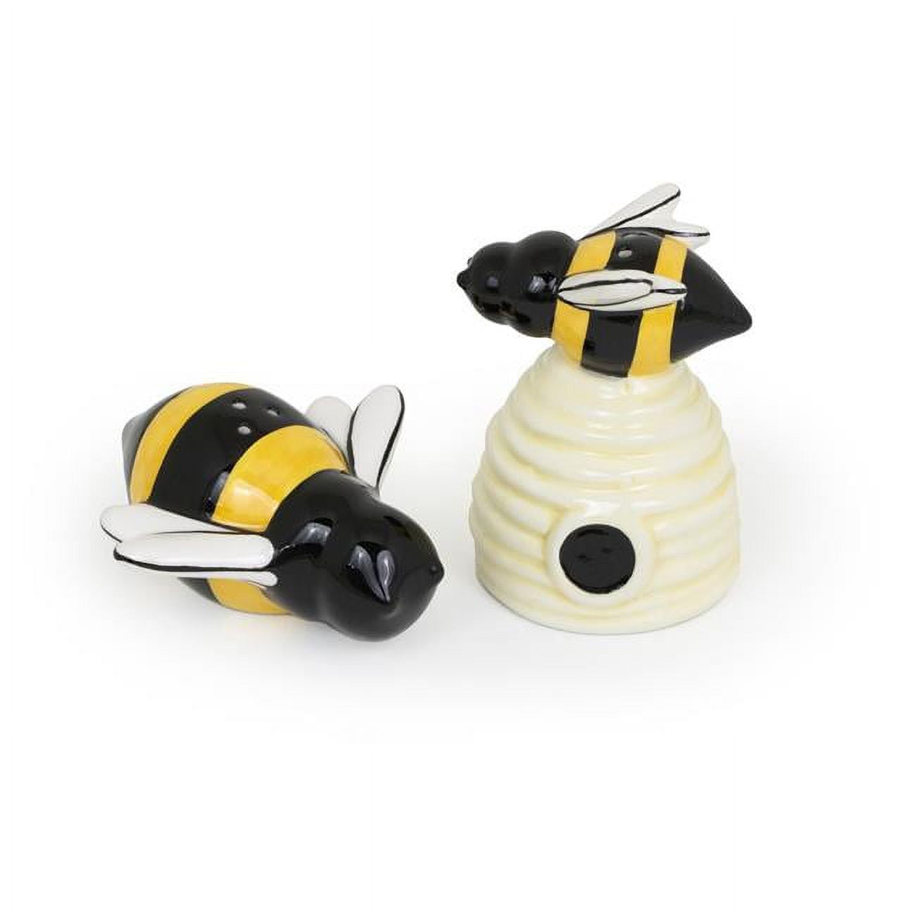 Boston International KAC21108 Salt & Pepper Ceramic Shakers, Bee Haven ...