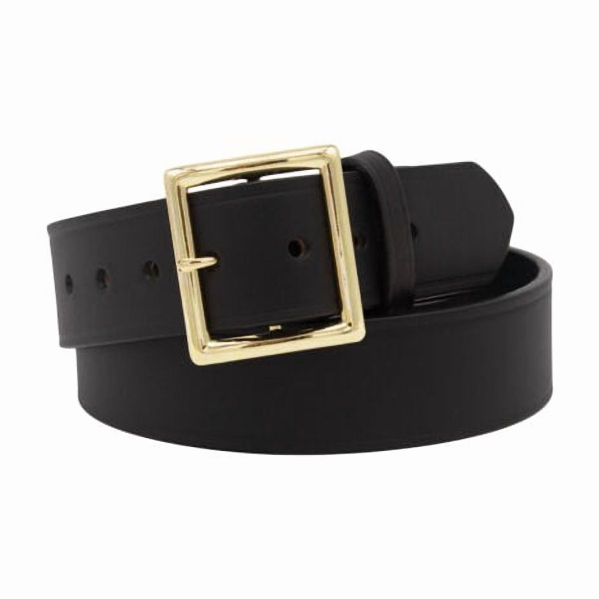 Boston Leather 1-3/4" Garrison Leather Belt, Size 36 w/ GOLD BUCKLE ...