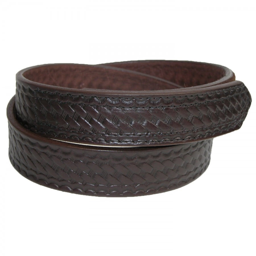 Boston Leather Men's 10-12 oz Leather Basketweave Hook and Loop ...