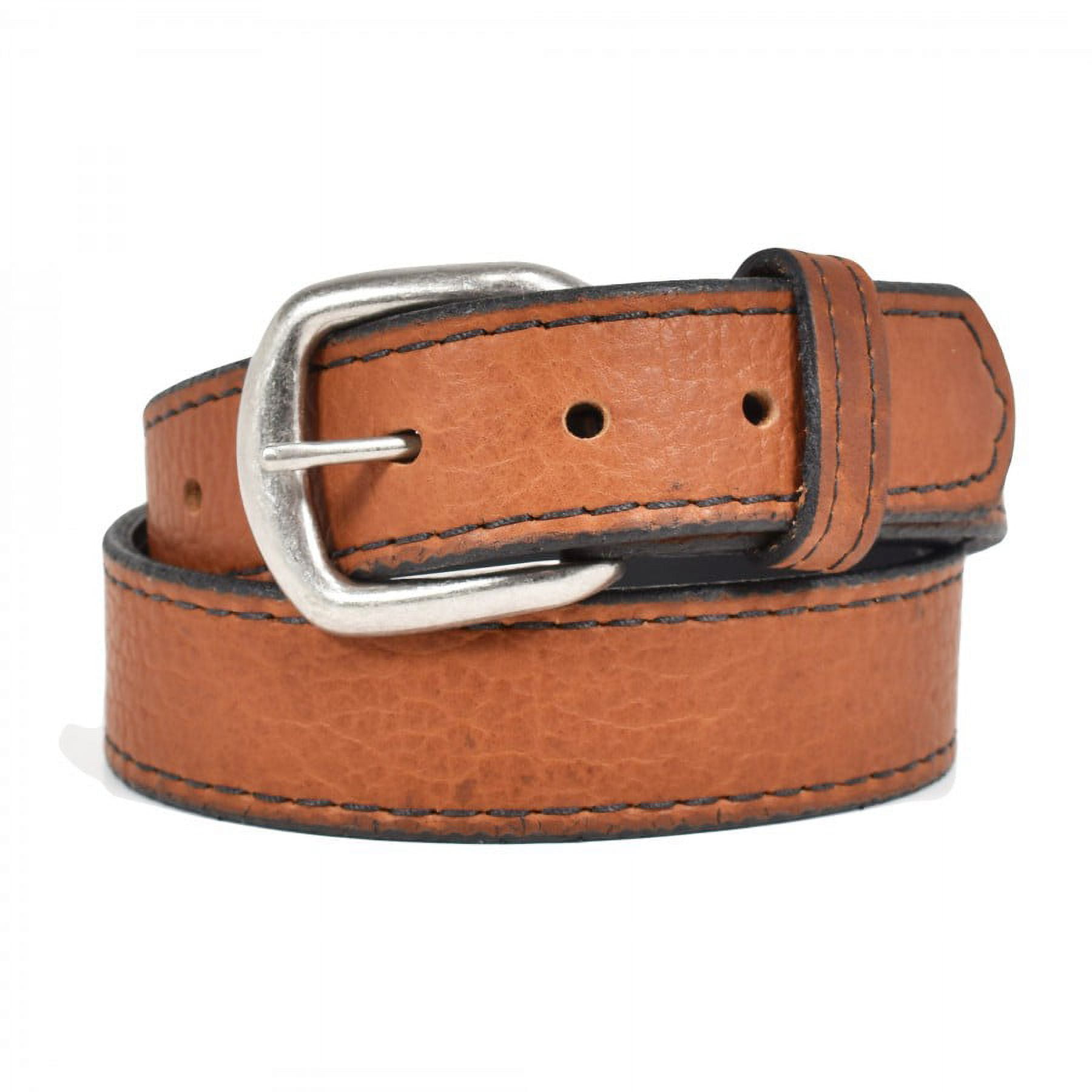 Boston Leather Men's Full Grain Bison Leather 1.5" Jean Belt - Walmart.com