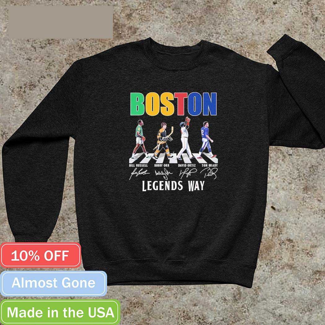 Boston Legends Team Bill Russell Bobby Orr David Ortiz Tom Brady Abbey ...