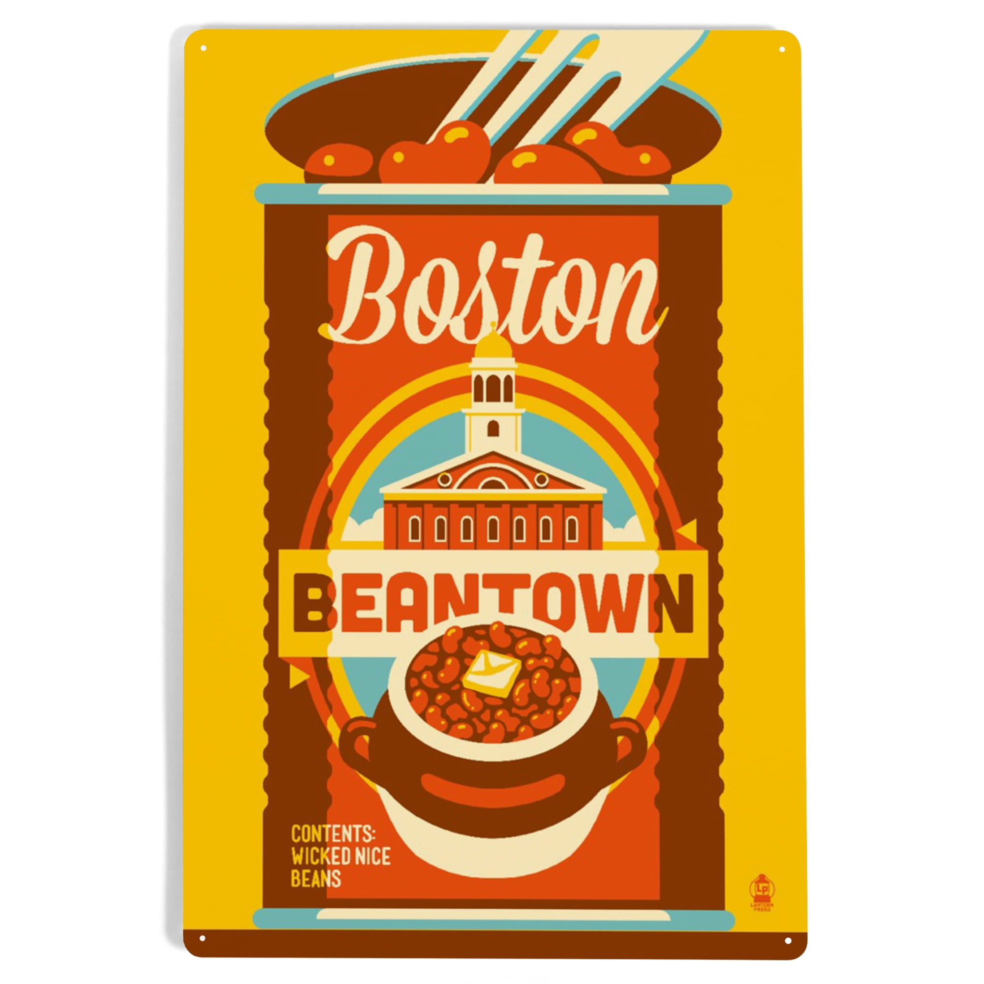 Boston, Massachusetts, Beantown (12x18 Aluminum Art, Indoor Outdoor ...