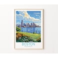 Boston Massachusetts City Skyline Travel Poster, Wall Art , Poster ...