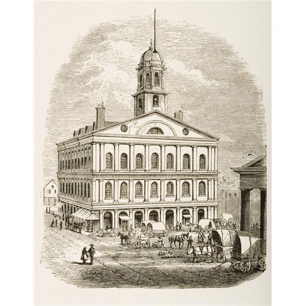 Boston Massachusetts - Faneuil Hall In 1870S From American Pictures ...
