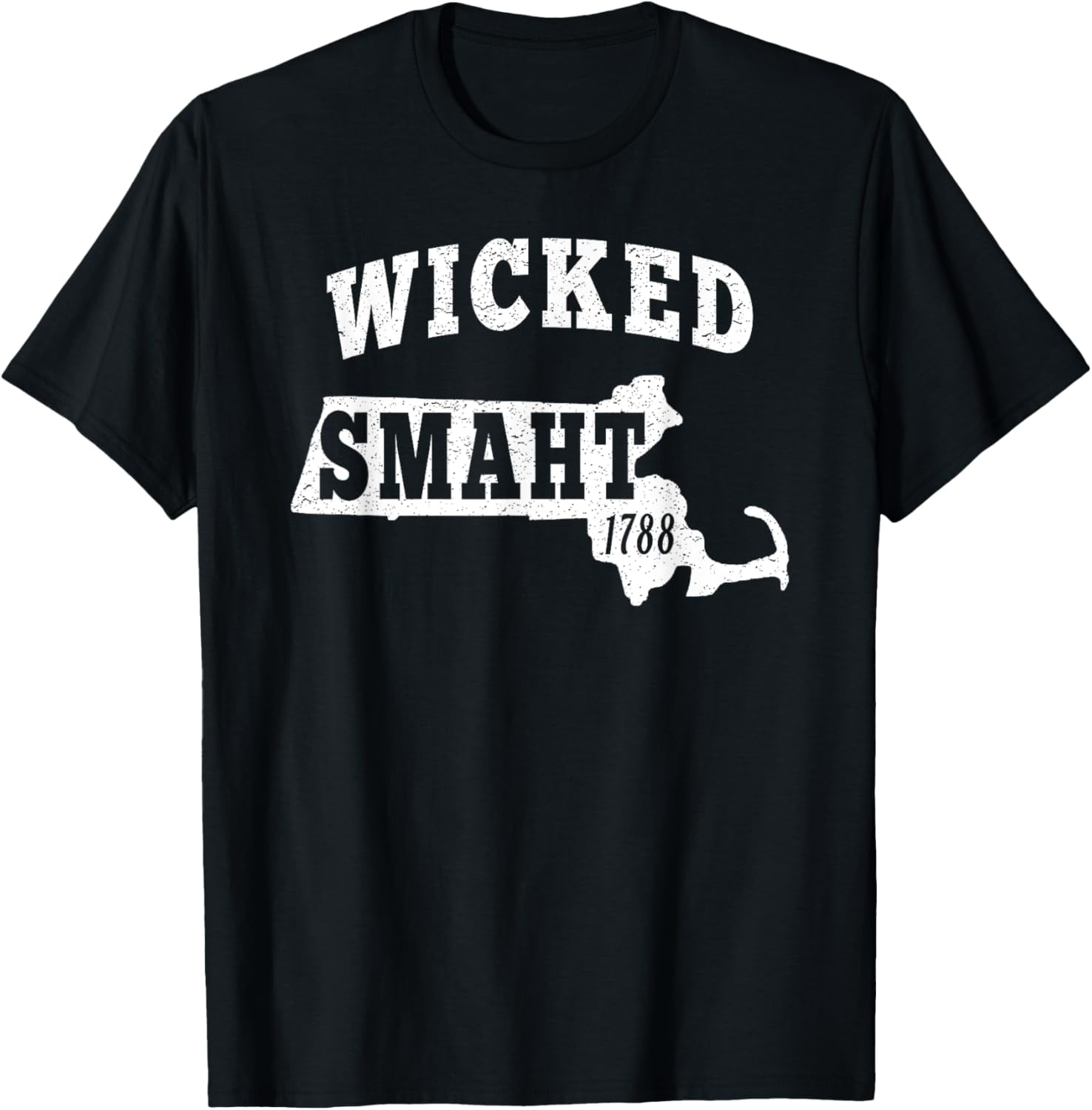 Boston Massachusetts Smart Accent Wicked Smaht MA T-Shirt - Walmart.com