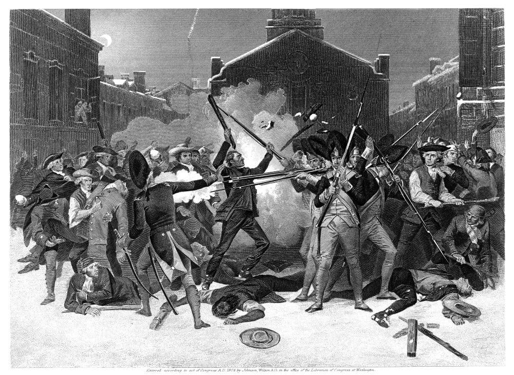 Boston Massacre 1770. Nthe Boston Massacre 5 March 1770 With Crispus ...
