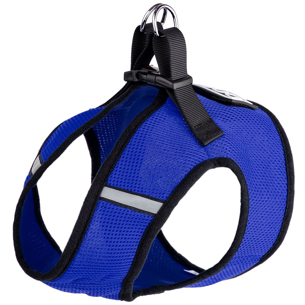 Boston Nylon Mesh Step-In Harness with removable patch Royal Blue 21 ...