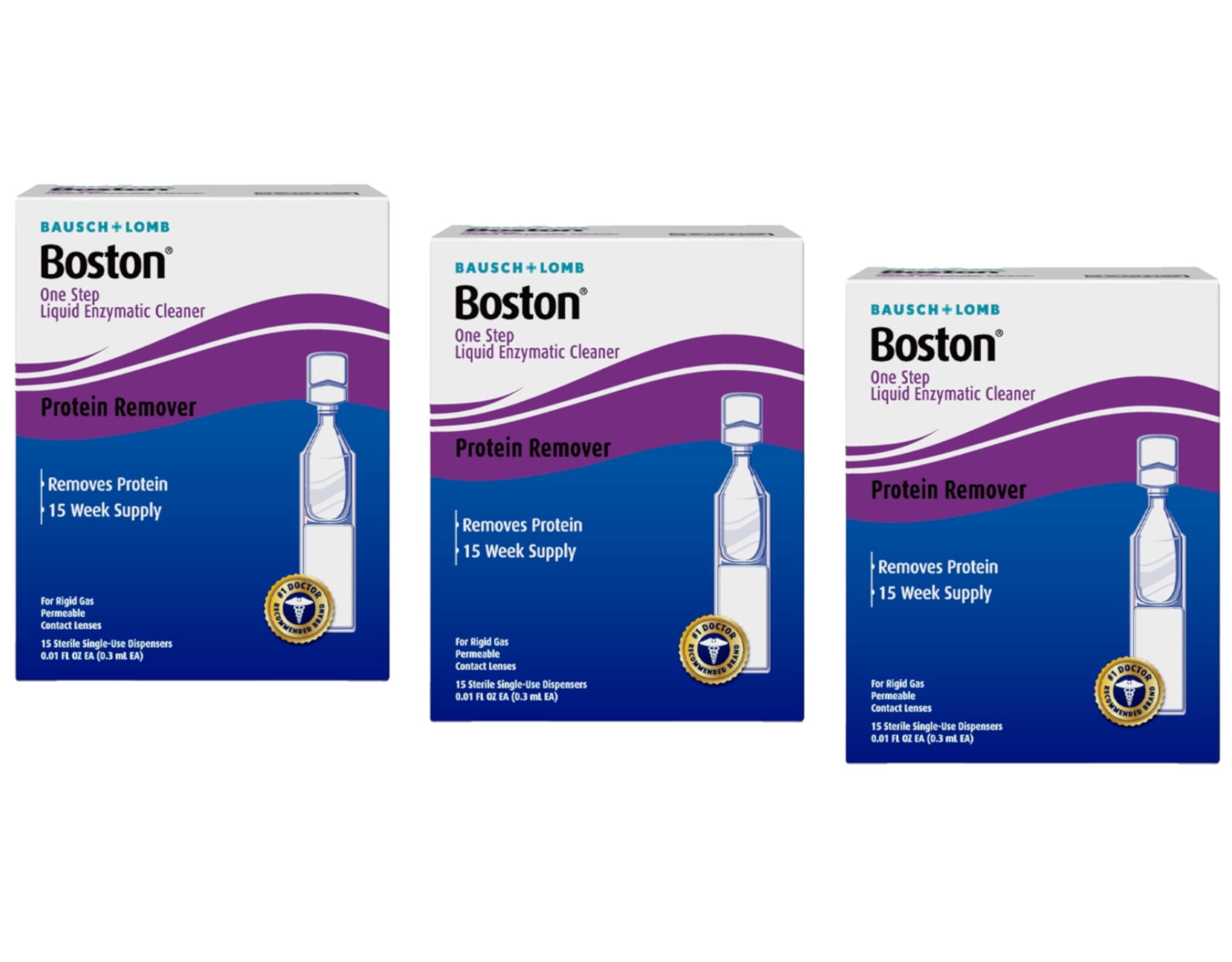 Boston One Step Liquid Enzymatic Cleaner – from Bausch + Lomb, 15 ...