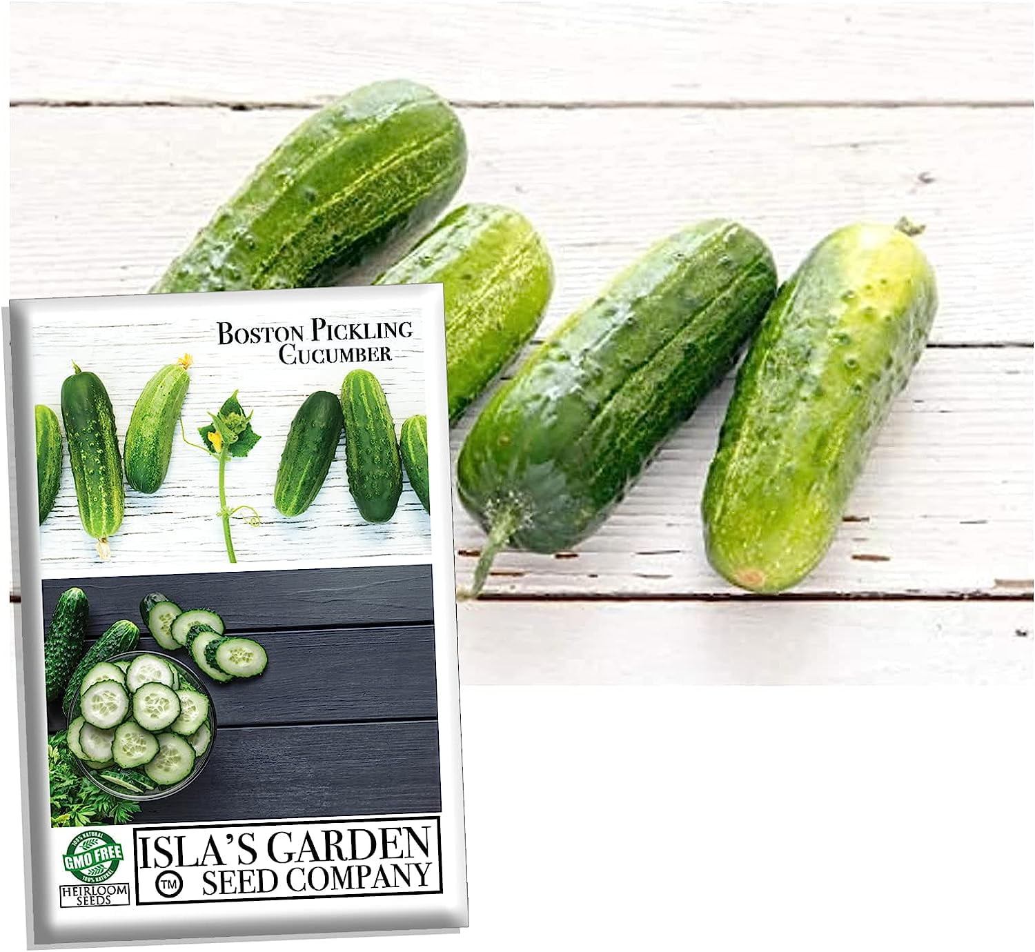 Boston Pickling Cucumber Seeds for Planting, 100+ Heirloom Seeds Per ...