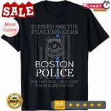 Boston Police Shirt Saint Michael Police Officer Prayer Gift Unisex T ...