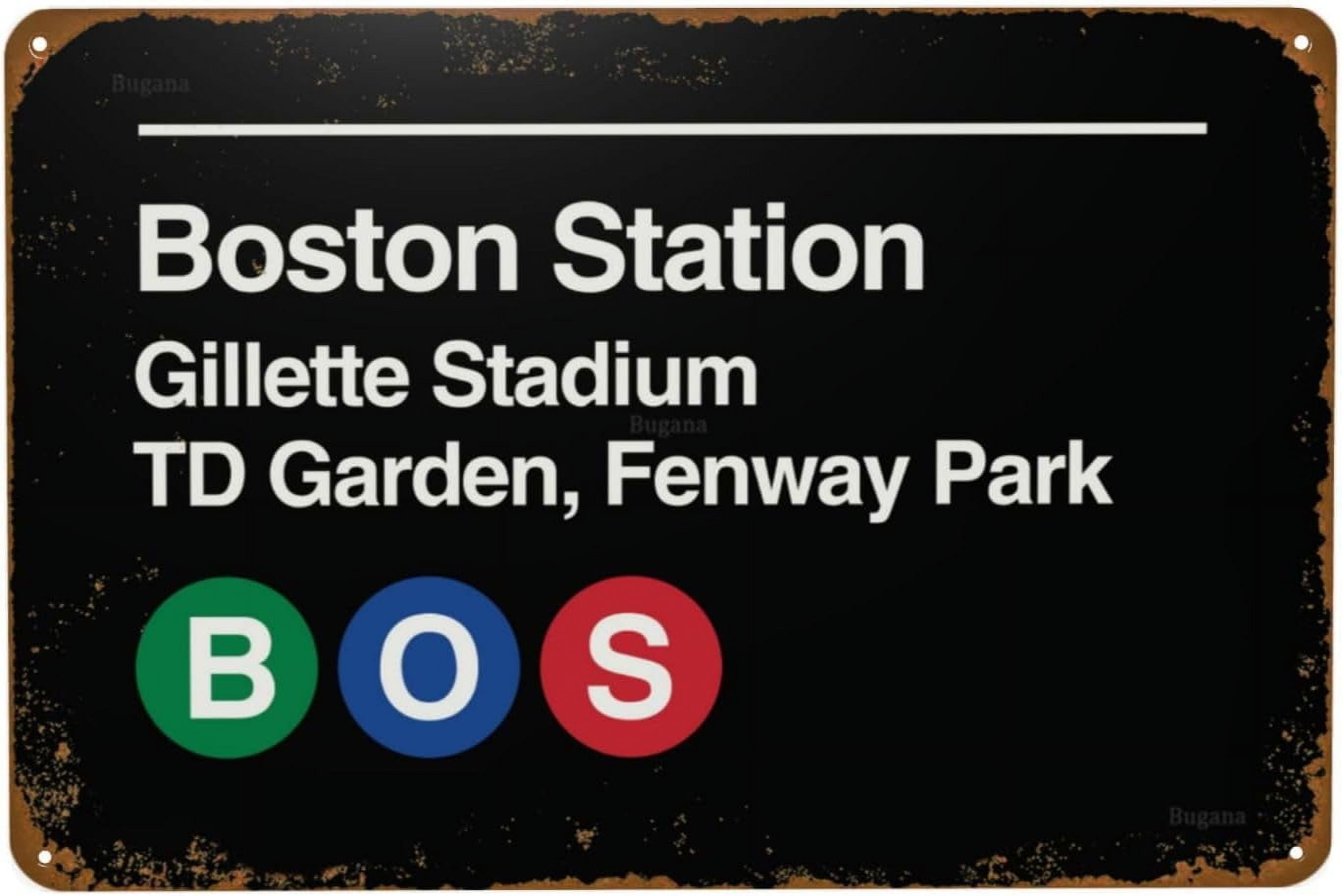 Boston Pro Sports Venue Subway Vintage Metal Sign, Retro Tin Signs ...