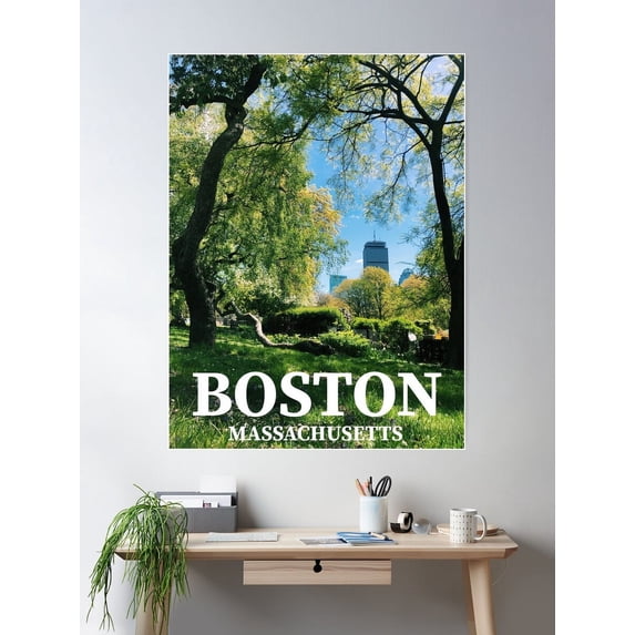 Boston Prudential Poster Wall Art, Modern Wall Decor For Living Room ...