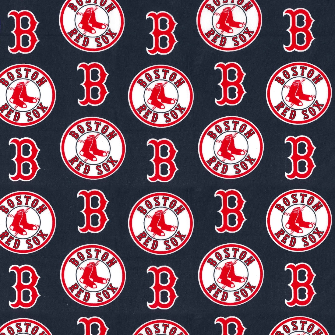 Boston Red Sox 58" 100% Cotton Logo Sports Sewing & Craft Fabric 10 yd ...