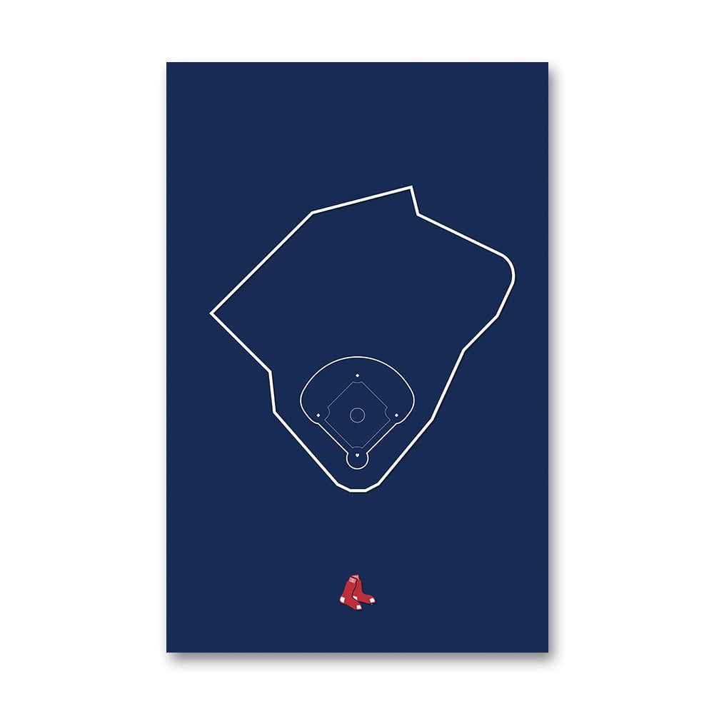 Boston Red Sox Fenway Park 11" x 17" Ballpark Outline Art Poster ...