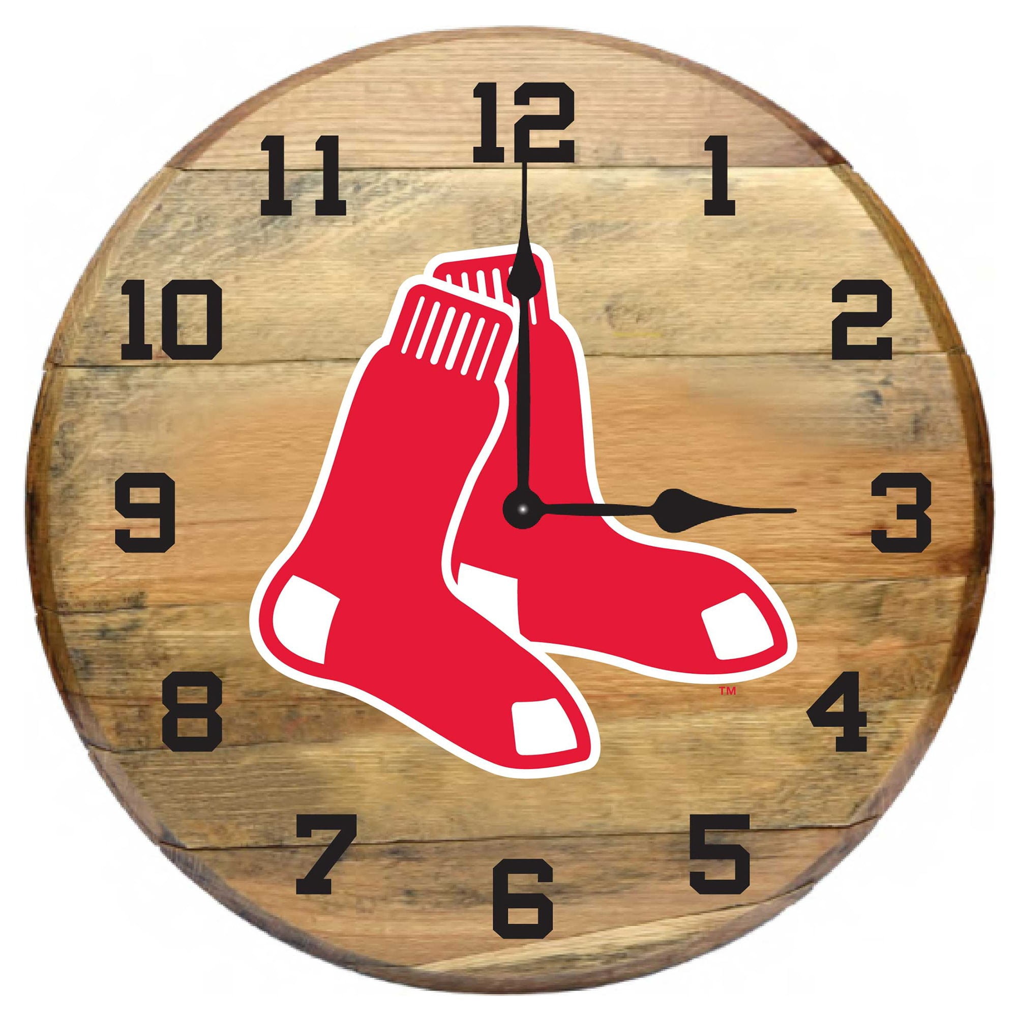 Imperial Boston Red Sox Oak Barrel Clock - Walmart.com