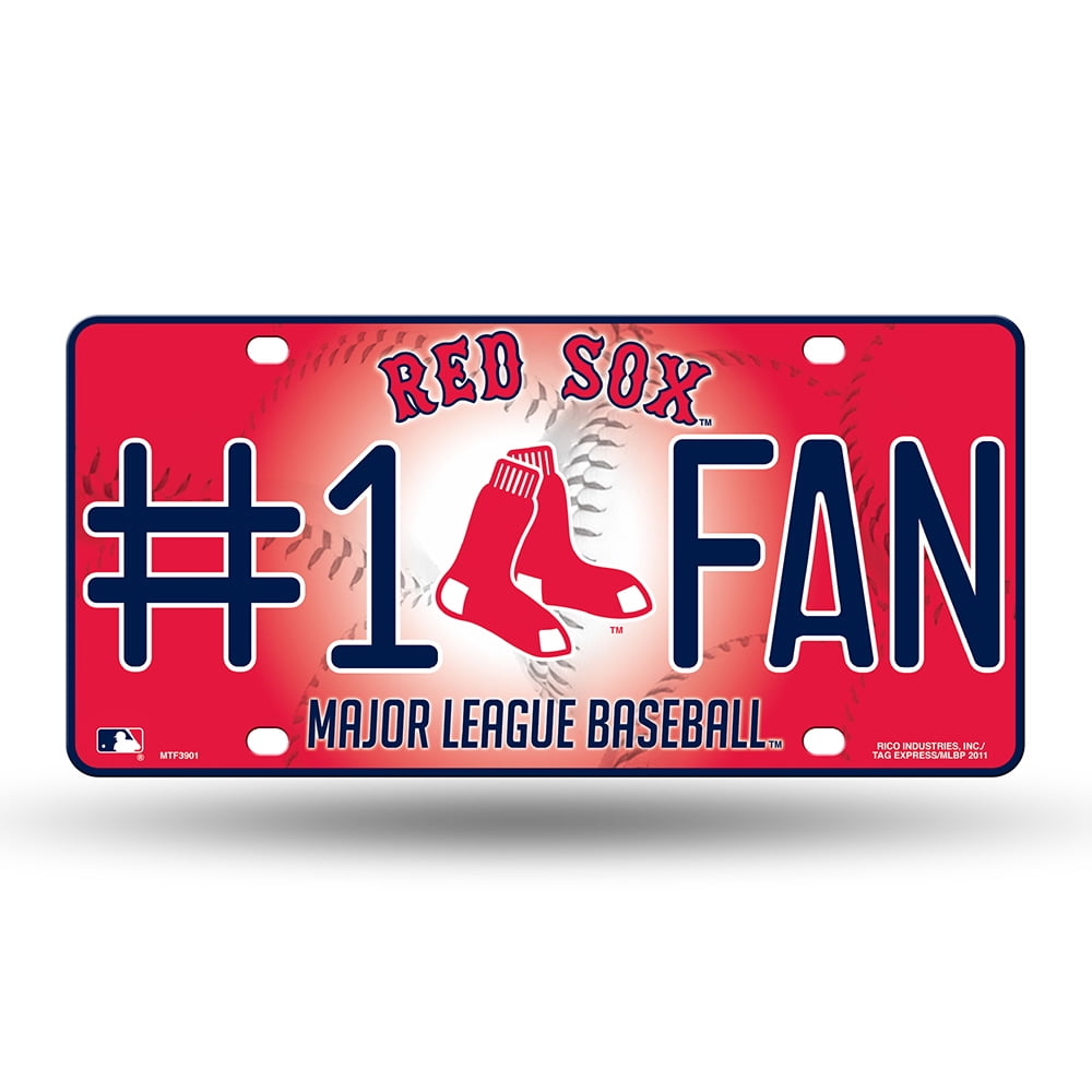 Boston Red Sox MLB Metal Tag License Plate (#1 Fan) - Walmart.com