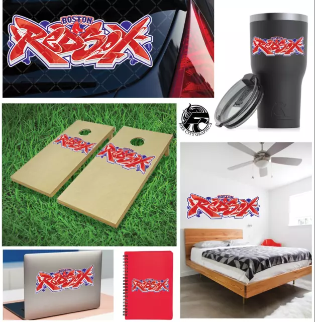 Boston Red Sox Sticker Decal Graffiti Car Truck Window Wall Phone Decal ...