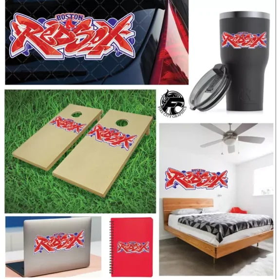 Boston Red Sox Sticker Decal Graffiti Car Truck Window Wall Phone Decal Water Bottle Stickers ...