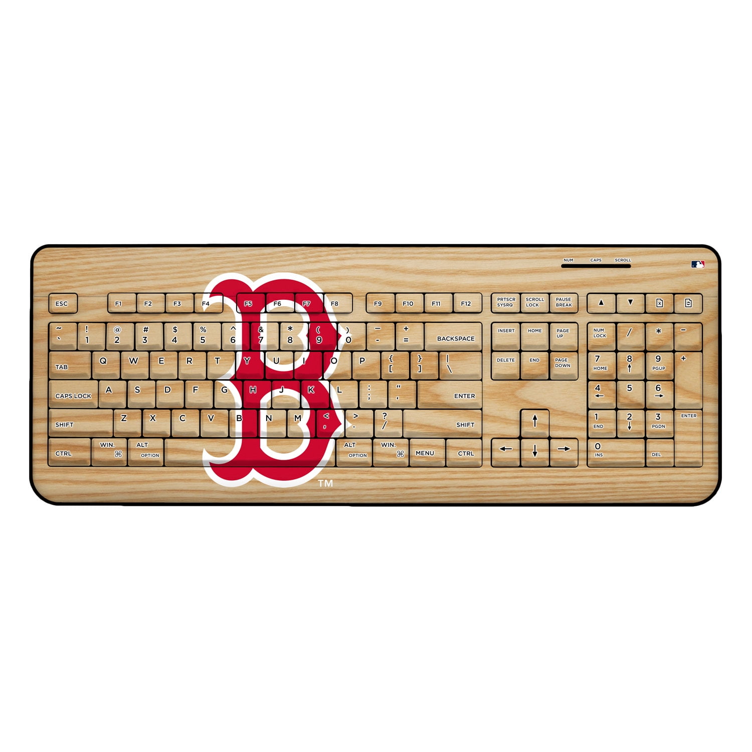 Boston Red Sox Wood Print Wireless USB Keyboard - Walmart.com