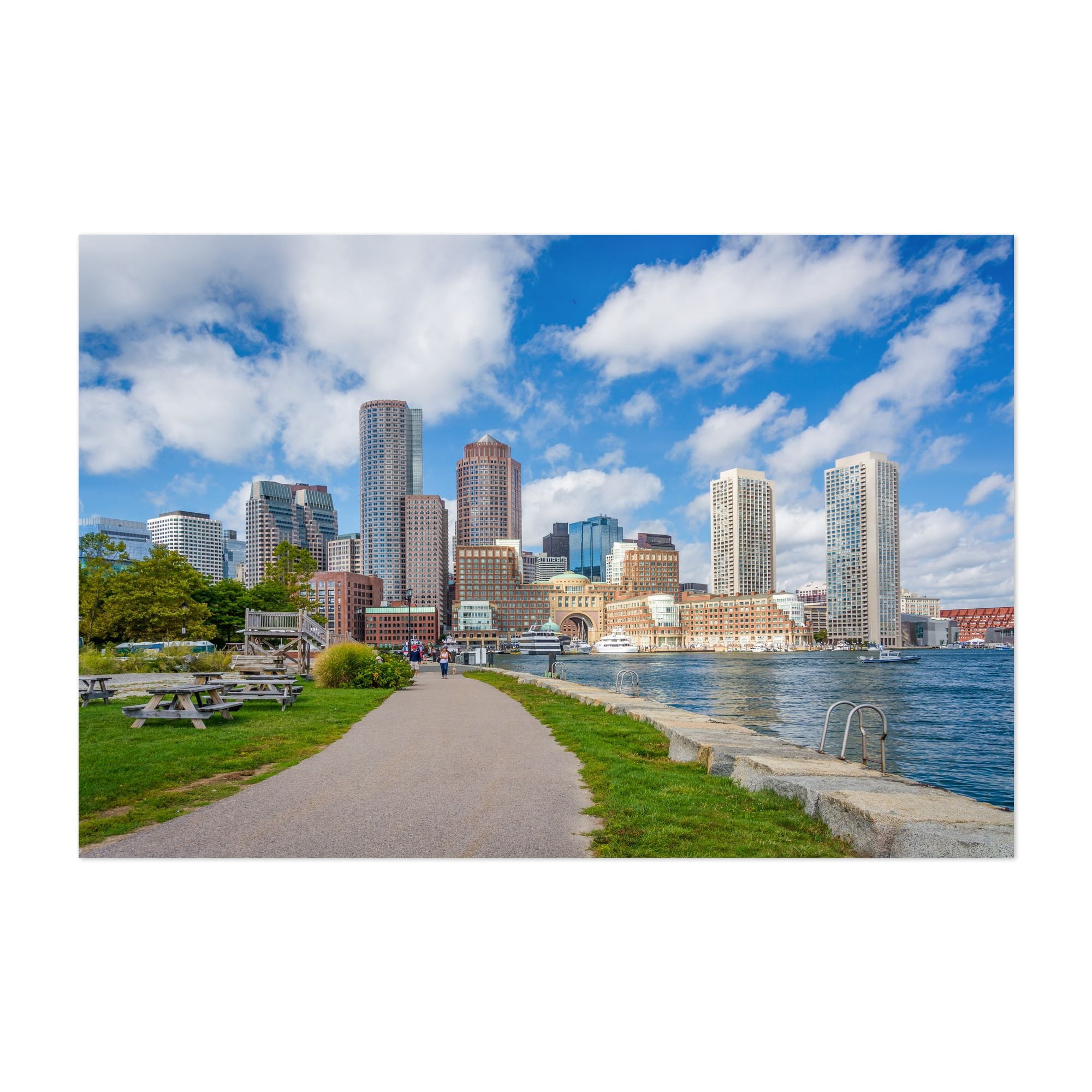 The Boston Skyline from Fan Pier Park - Boston Massachusetts ...