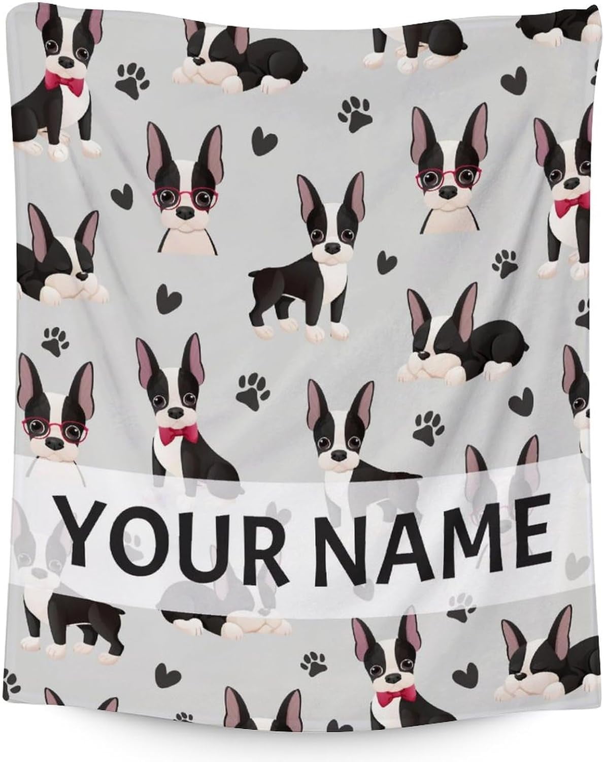 Boston Terrier Blanket -60x80 Inches Twin Size Throw Blanket for Adults ...