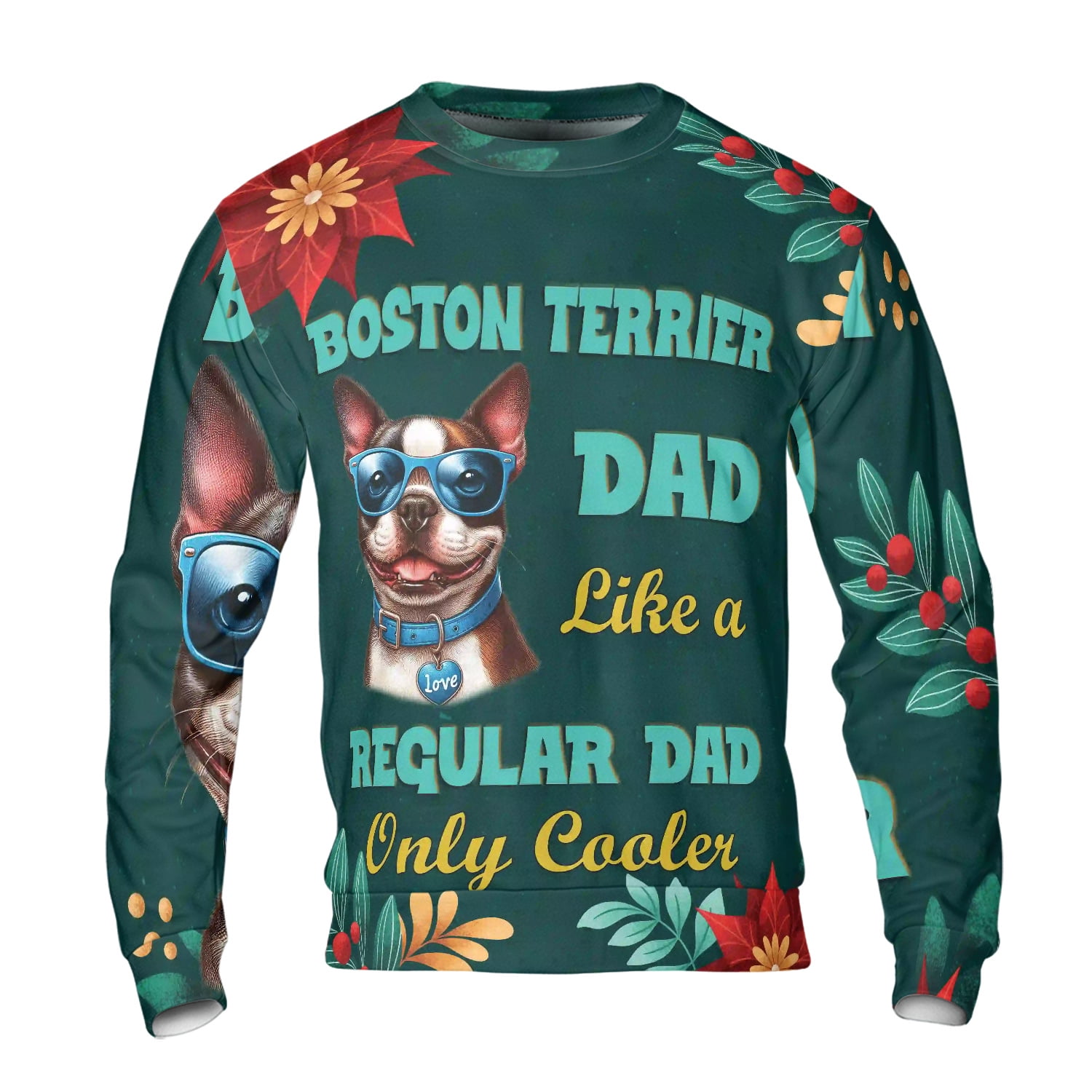 Boston Terrier Dad Like a Regular Dad Only Cooler Happy Father's Day ...