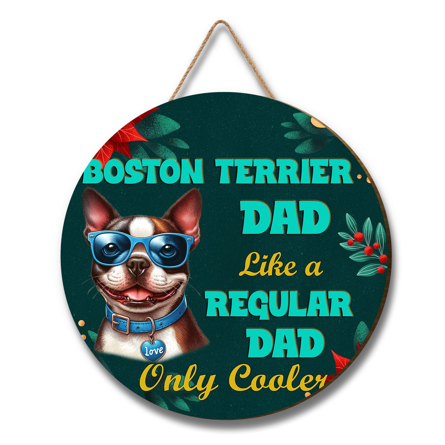 Boston Terrier Dad Like a Regular Dad Only Cooler Happy Father's Day ...