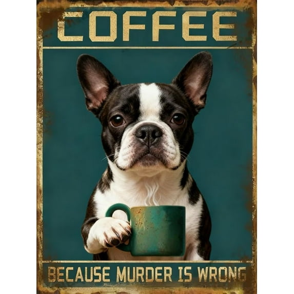 Boston Terrier Diamond Art Kits for Adults - 5D Boston Terrier Drinks ...