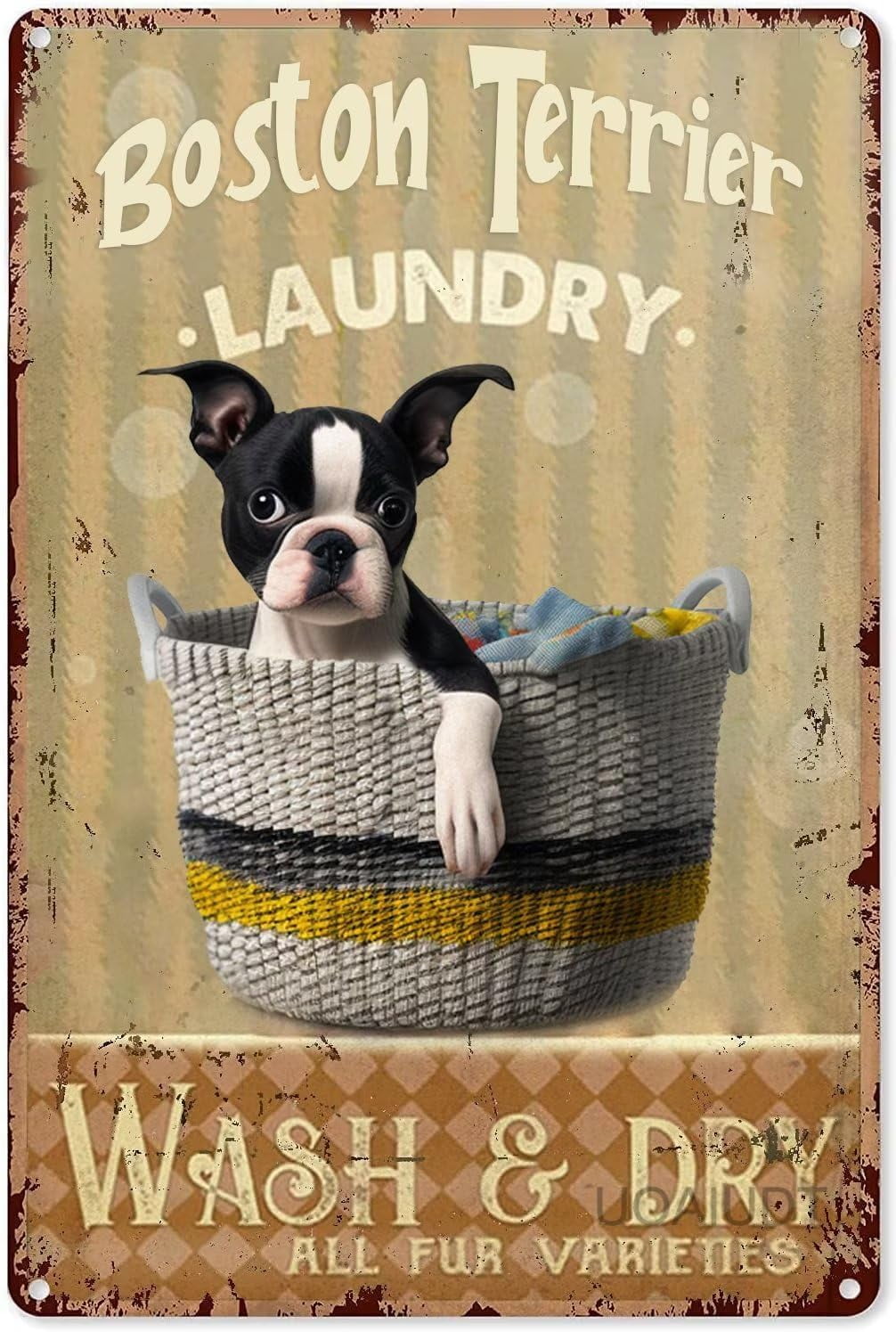 Boston Terrier Diamond Art Kits for Adults - 5D Dog Laundry Wash & Dry ...