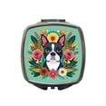 Boston Terrier Dog Floral Flowers Travel Makeup Handbag Purse Small ...