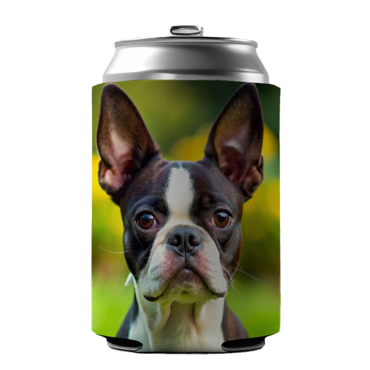 Boston Terrier Dog Photo Drink Beer Soda Insulated Sleeve Holder Can ...