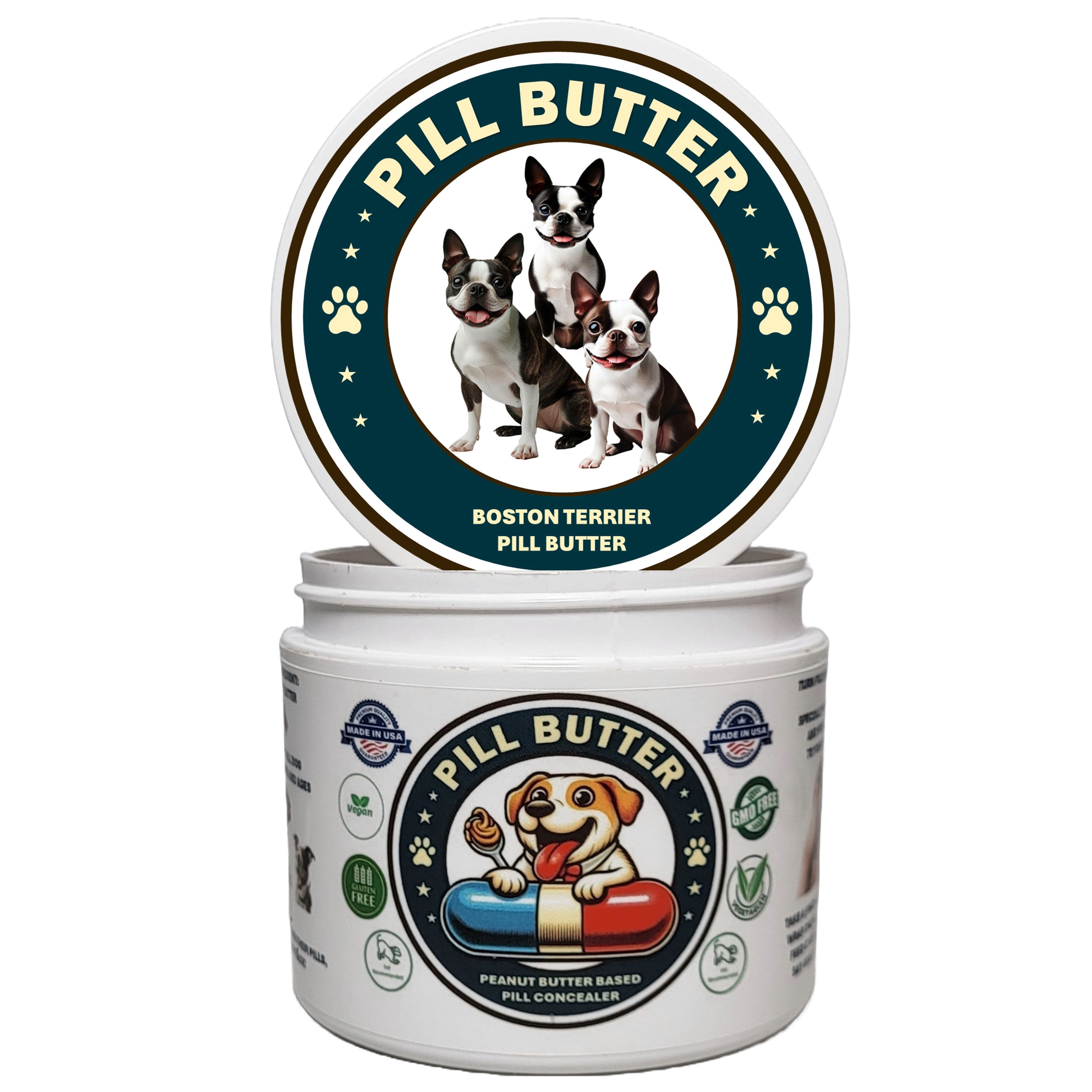 Pill Butter: Boston Terrier Dog Treats to Wrap Pills - Moldable Non ...
