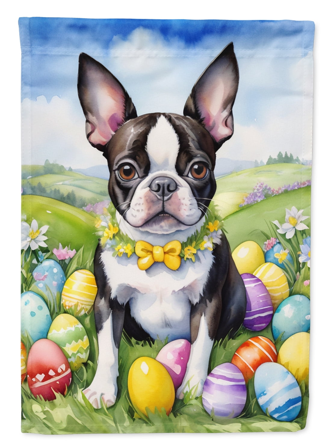Boston Terrier Easter Egg Hunt House Flag 28 in x 40 in - Walmart.com