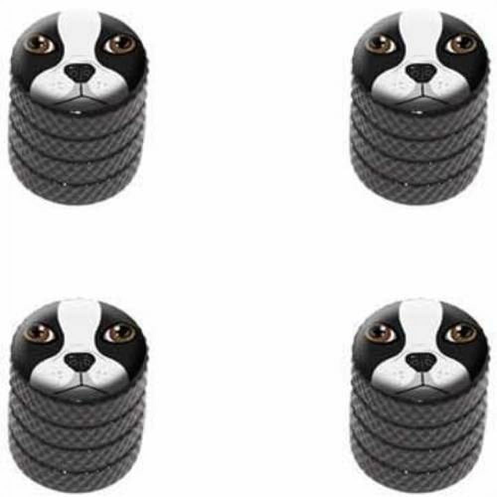 Boston Terrier Face Dog Pet Tire Rim Wheel Aluminum Valve Stem Caps ...