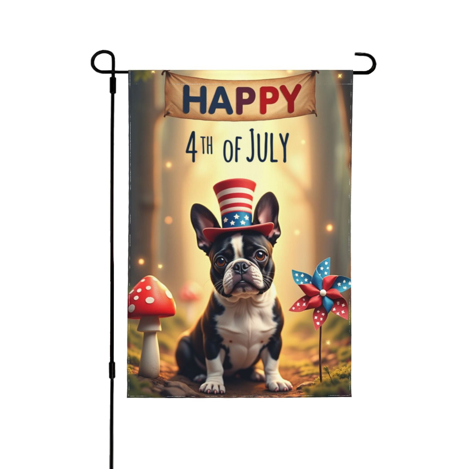 Boston Terrier Funny Flags Dog Garden Flags 12.5x18 Double Sided, Happy ...