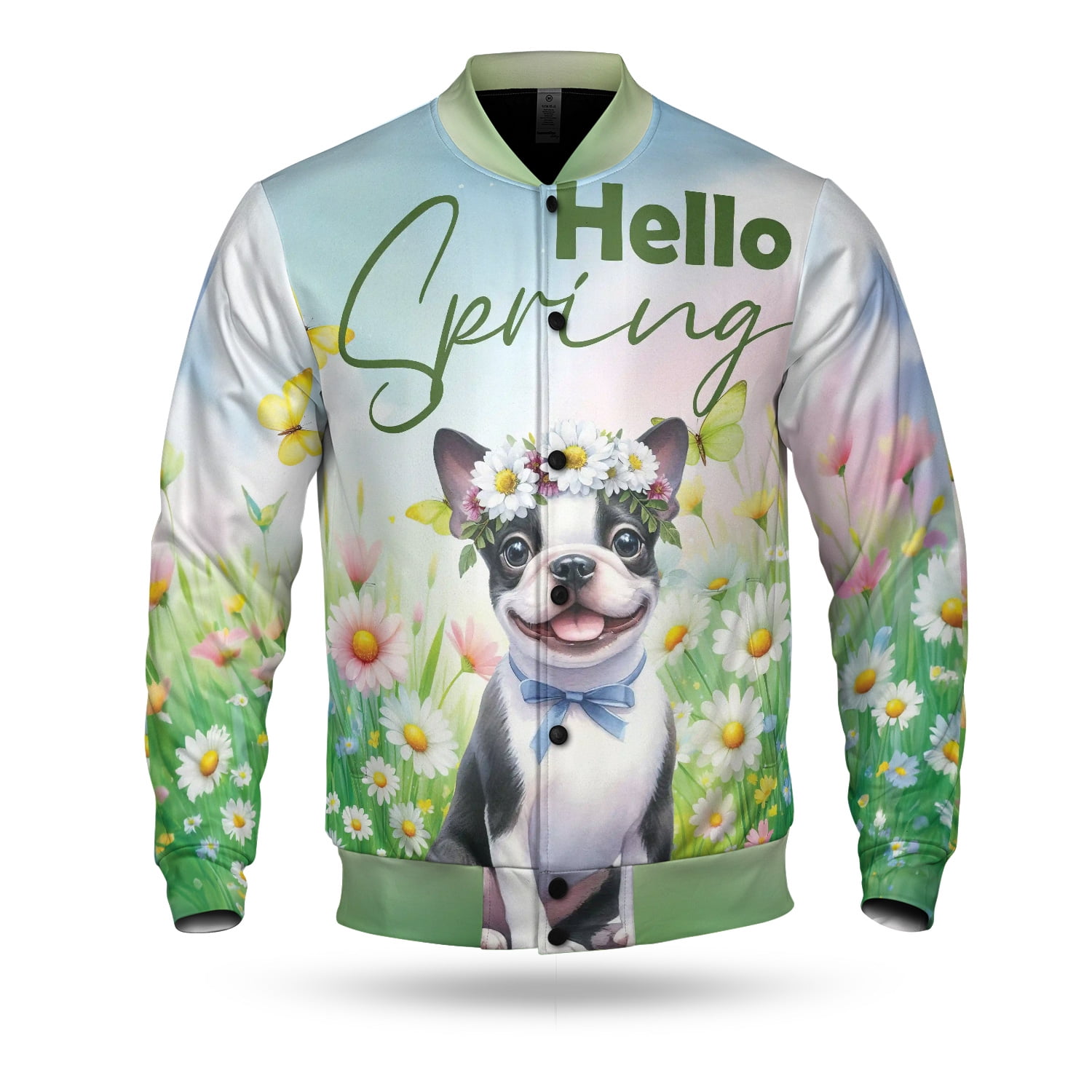 Boston Terrier Hello Spring Time Flower Floral Nature All Over Print 3D ...