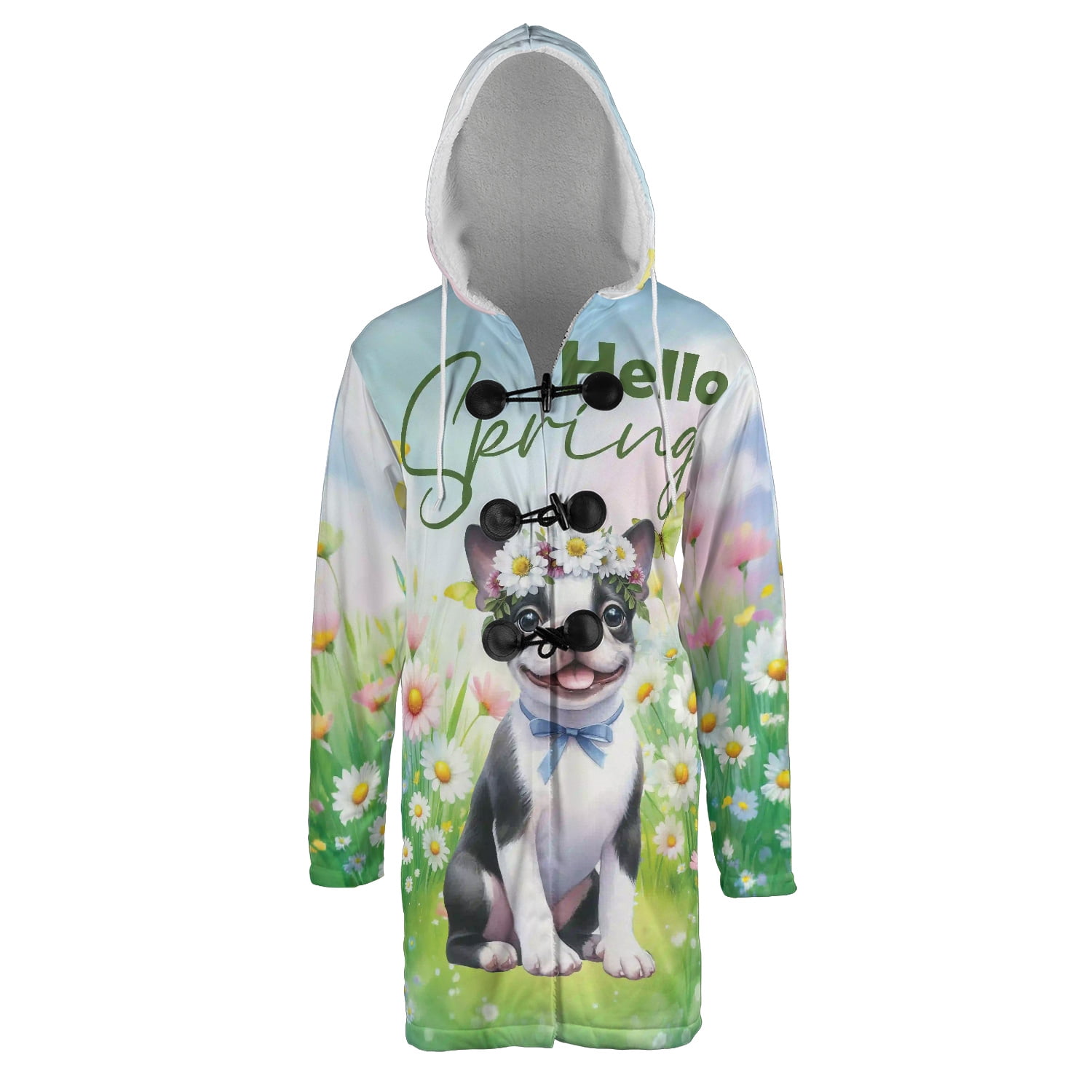 Boston Terrier Hello Spring Time Flower Floral Nature All Over Print 3D ...